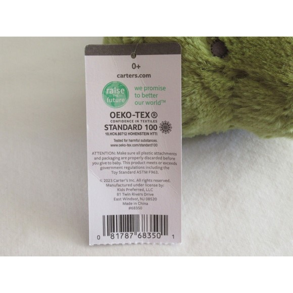 Carter's | Toys | Nwt Carters Plush Toy Stuffed Animal Green Baby ...